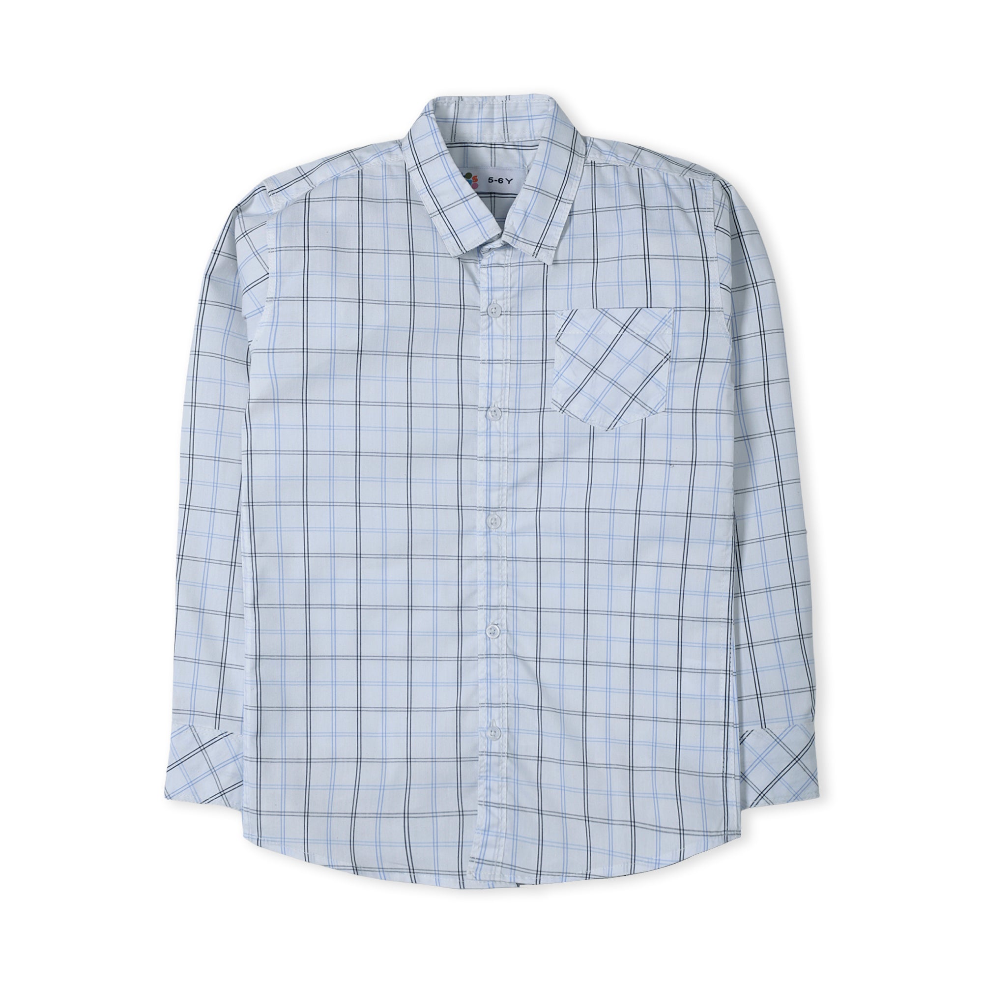 White Windowpane Check Shirt